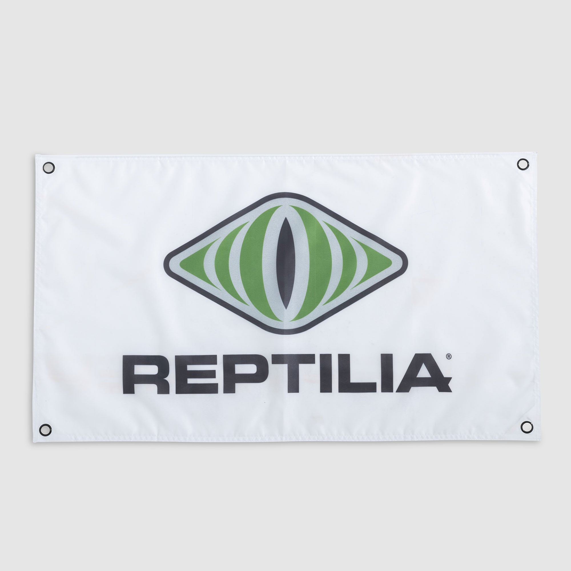 Reptilia Logo White Flag — Reptilia